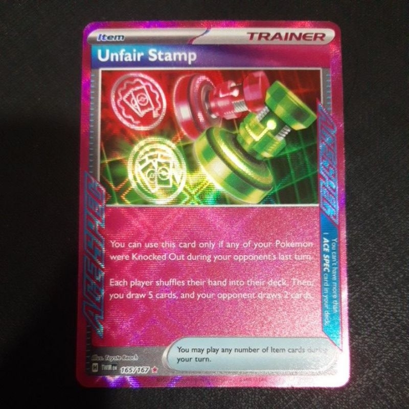 Pokemon Card TCG : SV6 Twilight Masquerade : Unfair Stamp 165/167 Ace ...