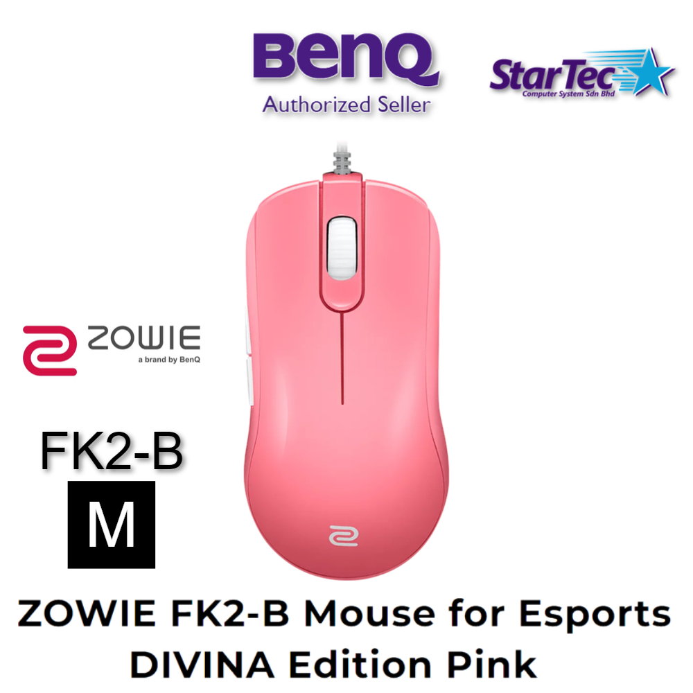 BenQ ZOWIE FK2-B Medium Esports Gaming Mouse DIVINA Edition (Pink ...