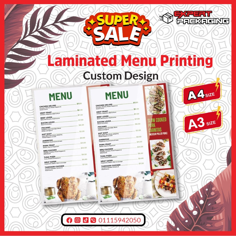 Print Custom Laminated Menu ~ Laminated Menu Printing / A4 menu / A3 ... Print Custom Laminated Menu ~ Laminated Menu Printing / A4 menu / A3 ...