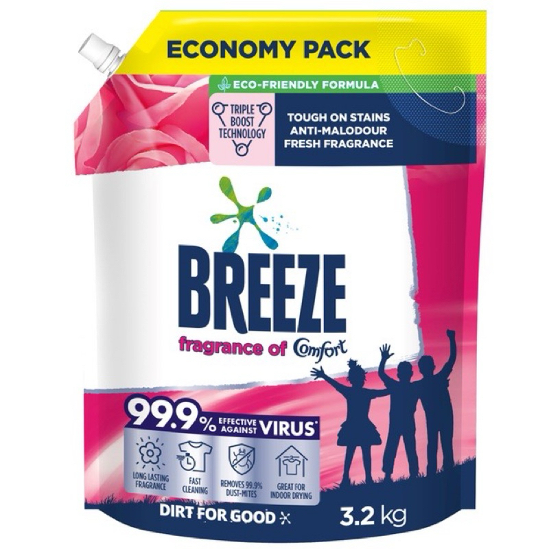 Breeze Detergent Liquid Refill Power Clean (3.2kg) | Shopee Malaysia