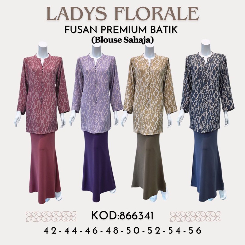 B2604 BLOUSE LADY’S FLORALE BATIK KOREAN FUSAN PREMIUM WOMEN CASUAL ...