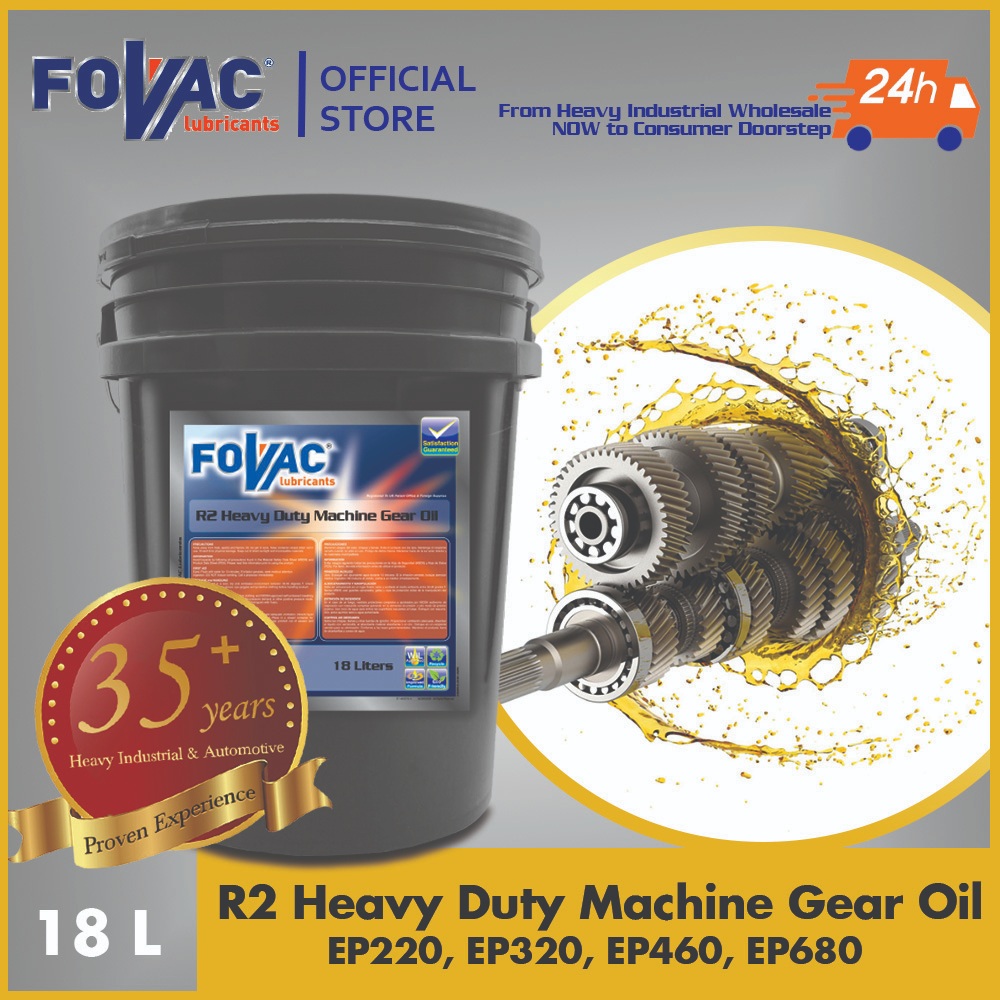 FOVAC R2 Heavy Duty Machine Gear Oil EP460 - 18Liters | Shopee Malaysia