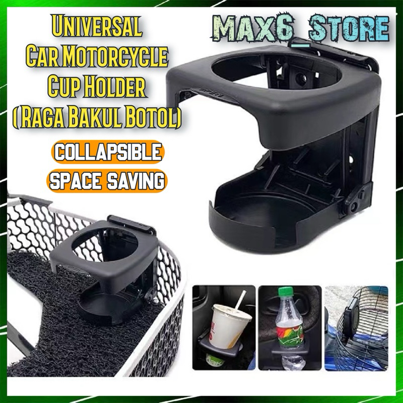 Universal Car Motorcycle Cup Holder Drink Bottle Tin Key Raga Bakul ...