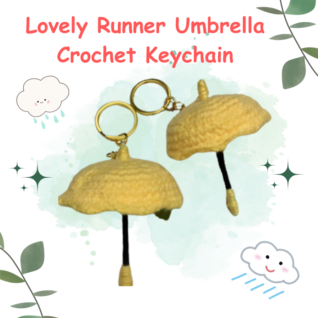 🎀Lovely Runner Umbrella Crochet Keychain Gantungan Kunci Bag Bentuk ...