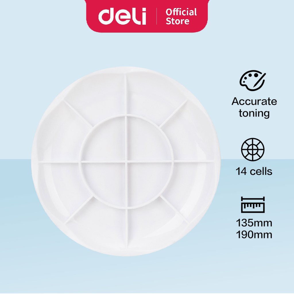 Deli Watercolor Palette Small/Big - White 68305 | Shopee Malaysia
