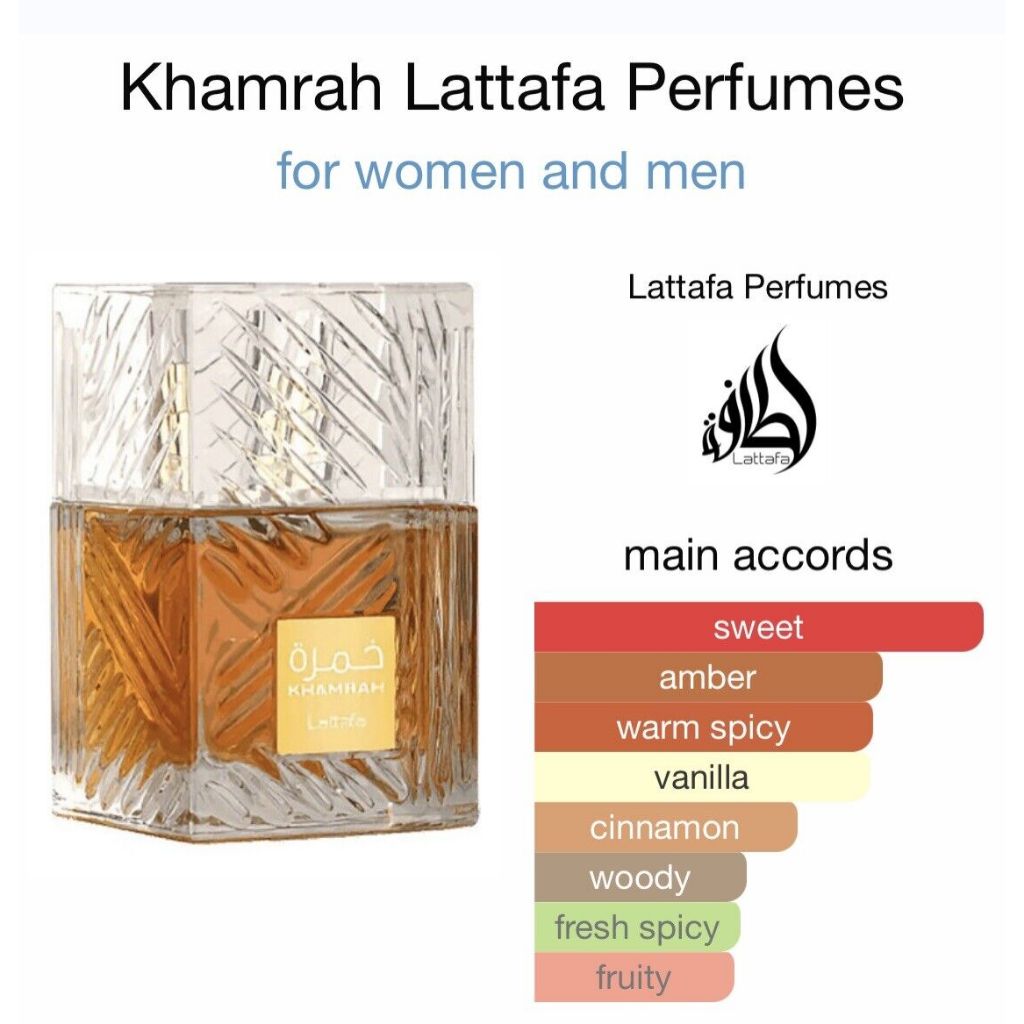 Khamrah by Lattafa Eau de parfum 100ml Minyak Wangi 100% Original Made ...