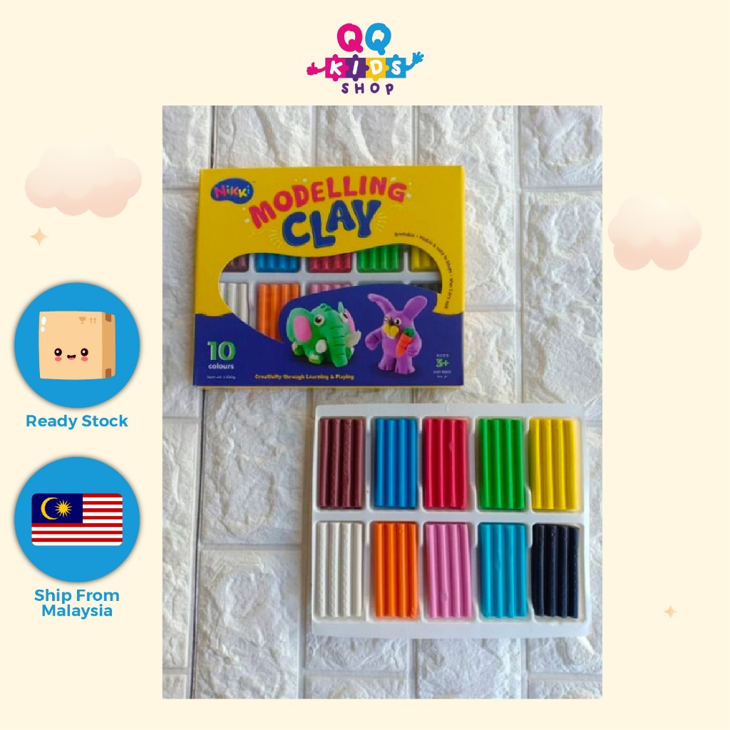 Modelling Clay Set 10 In 1 Tanah Liat Clay Art | Shopee Malaysia