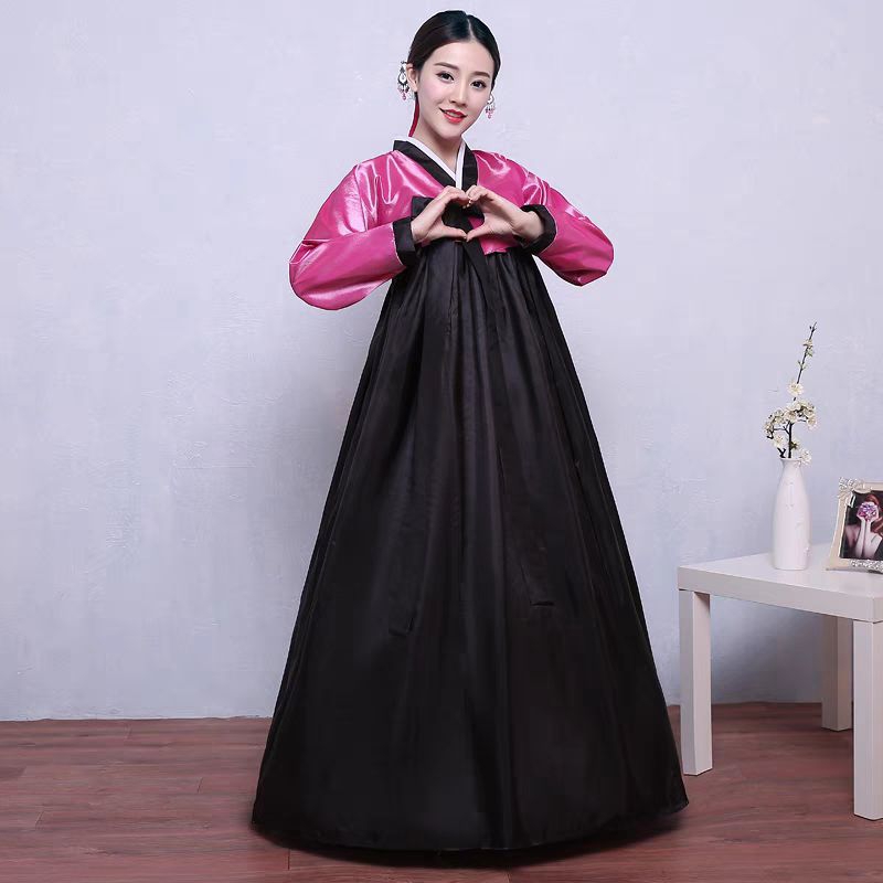 Hanbok traditional Korean dress -maroon black | Shopee Malaysia