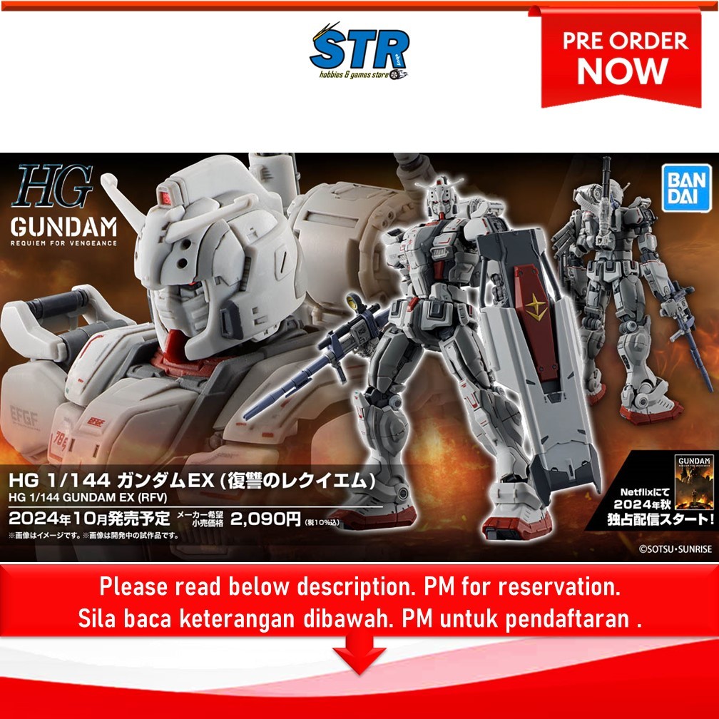 [NOV/DEC 2024] BANDAI HG 1/144 GUNDAM EX (RFV) "Gundam Requiem for Vengeance" | Shopee Malaysia