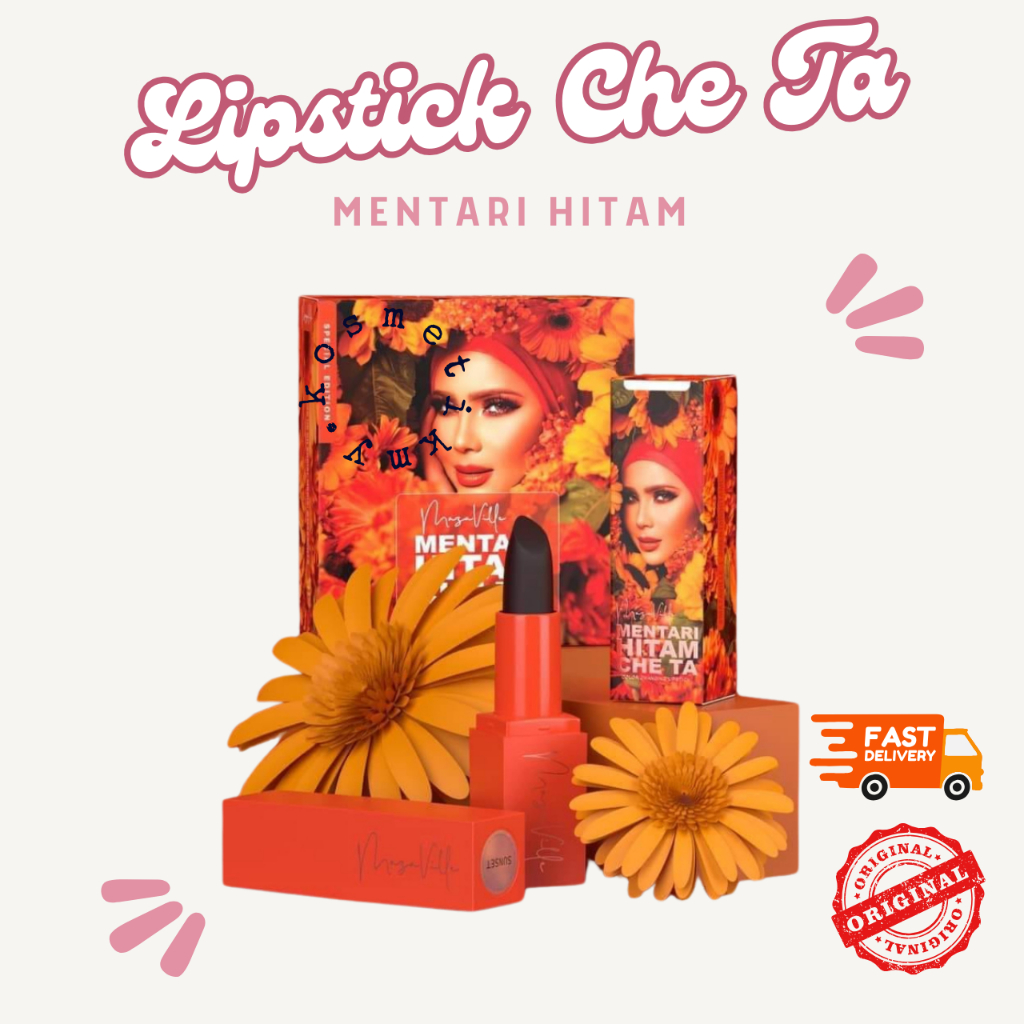 LIPSTICK CHE TA MENTARI HITAM ORIGINAL | Shopee Malaysia