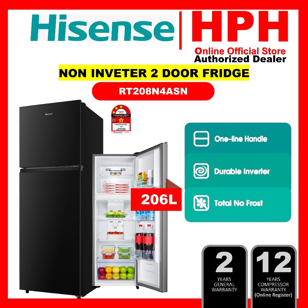 Hisense 200L -420L 2 Door Inverter Fridge Refrigerator RT208N4ASN RT218N4ABN RT220N4ABN ...