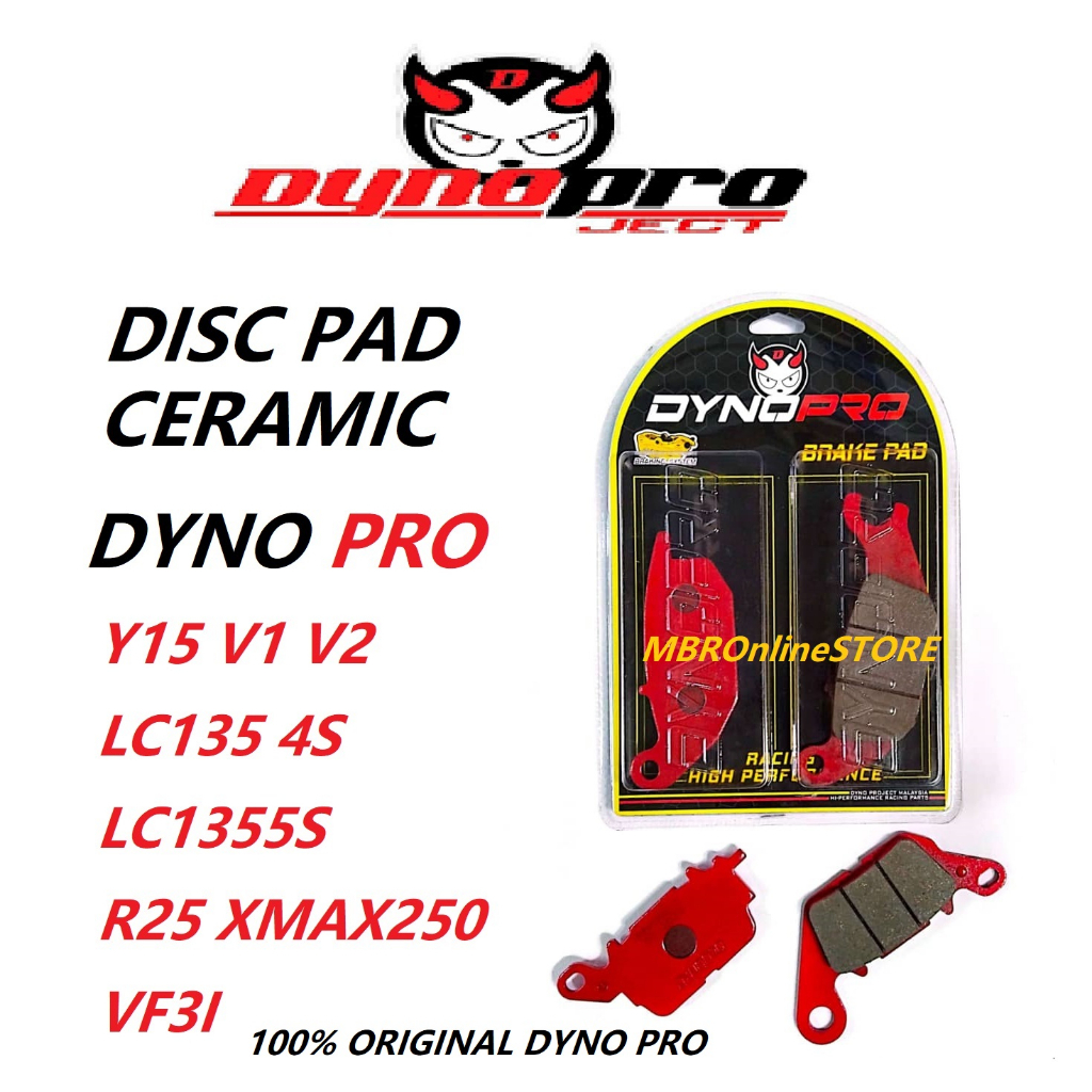 DISC PAD DYNOPRO Y15 Y16 R25 XMAX250 LC135 4S VF3I RG110 DISC PAD ...