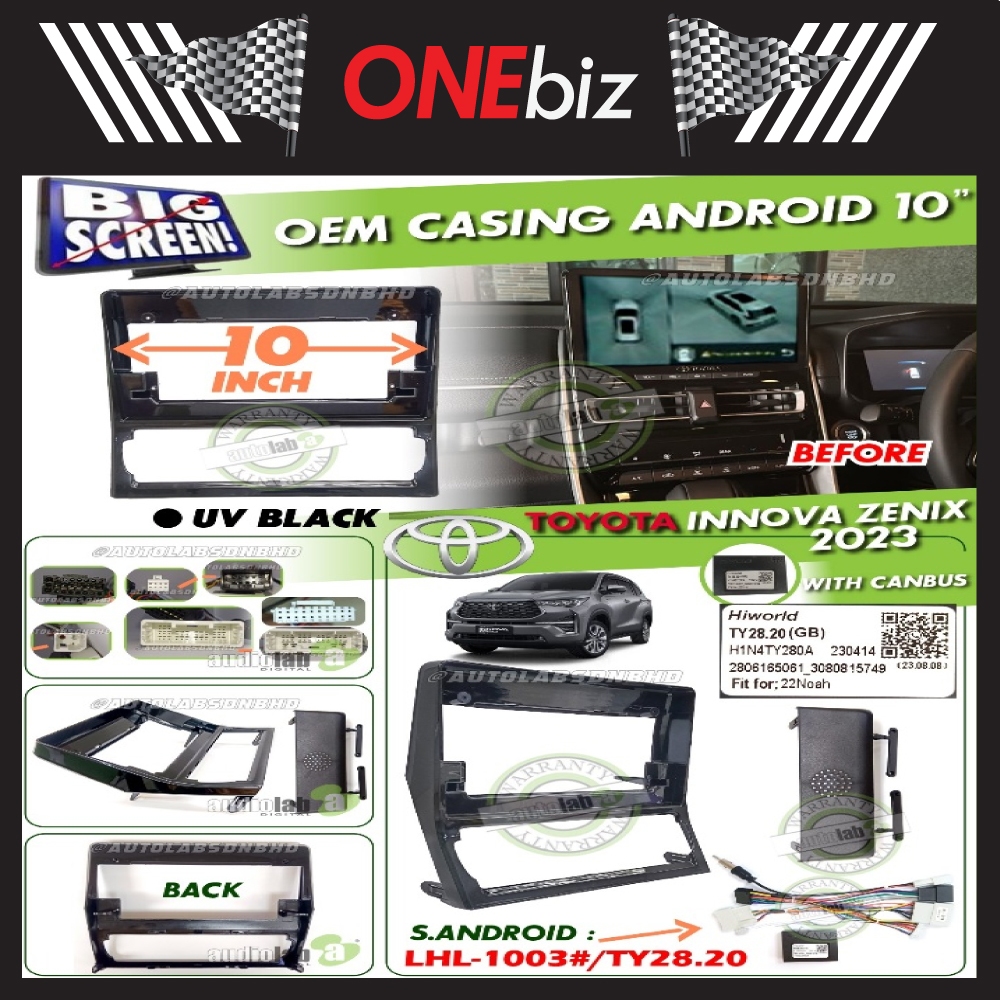New Toyota Innova 2023 Zenix Android Player Casing 10" inch with Socket ...