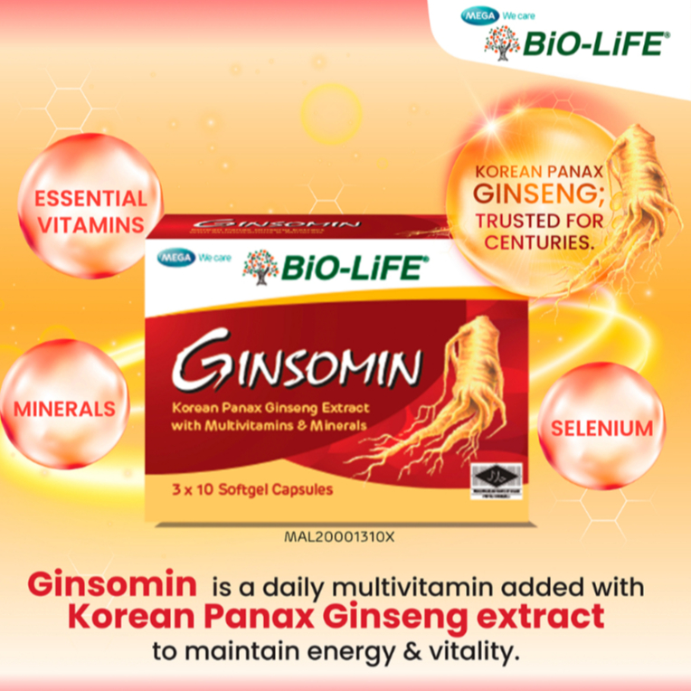 BiO-LiFE Ginsomin Korean Panax Ginseng Extract With Multivitamins with ...
