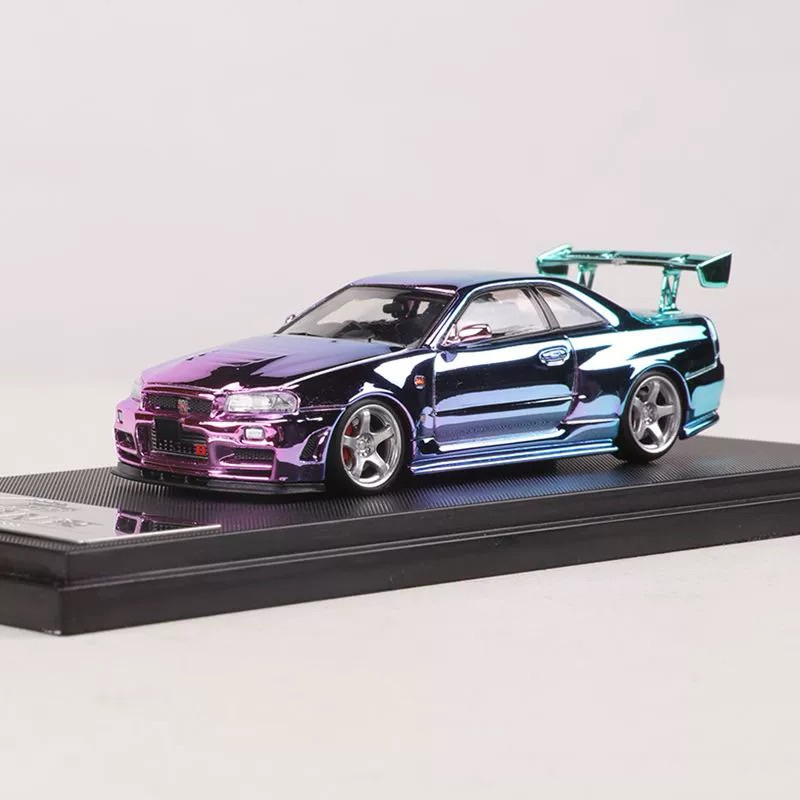 Fuji 1/64 Nissan Skyline GT-R (R34) Nismo Z-Tune High Wing - Purple Blue Gradient | Shopee Malaysia