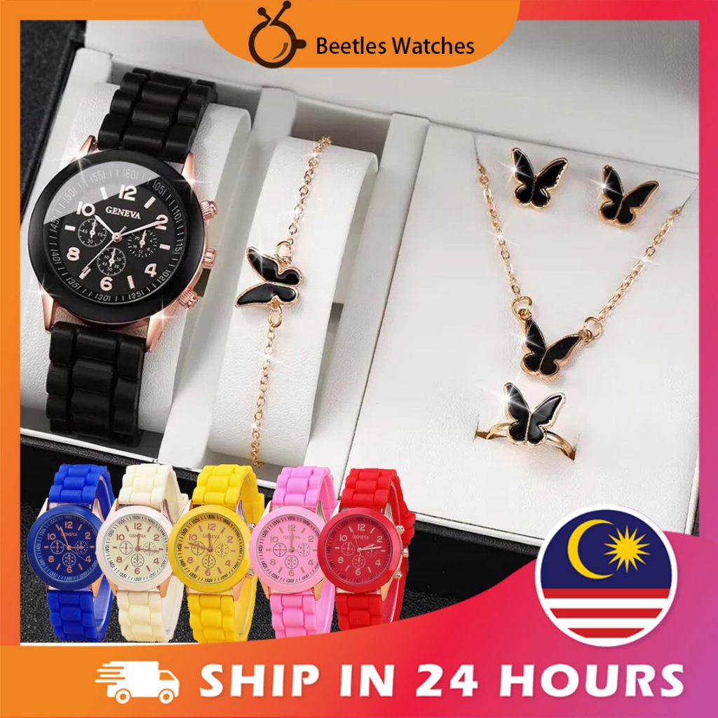 Geneva Jam Tangan Wanita Fashion Quartz Women watch Perempuan | Shopee ...