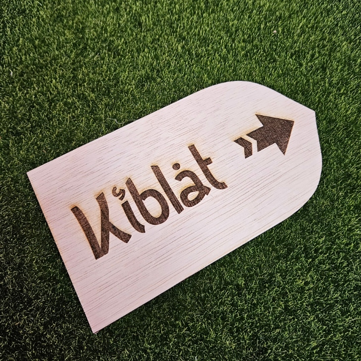 Tanda Arah Kiblat kayu Kiblat Signage Wooden Kiblat Kibla Direction ...