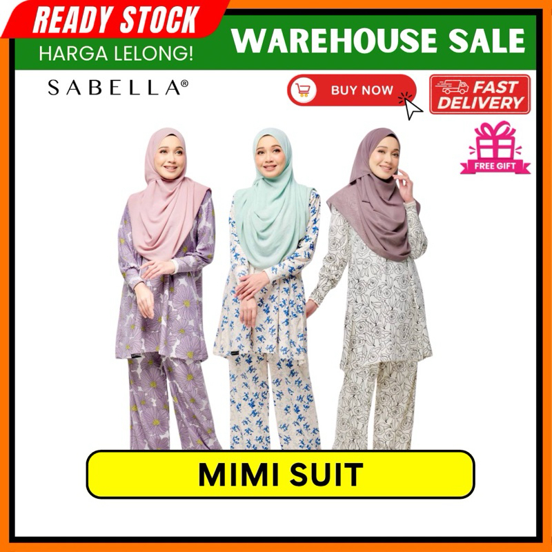 Baju Suit Muslimah Bercorak Mimi Suit By Sabella | Shopee Malaysia