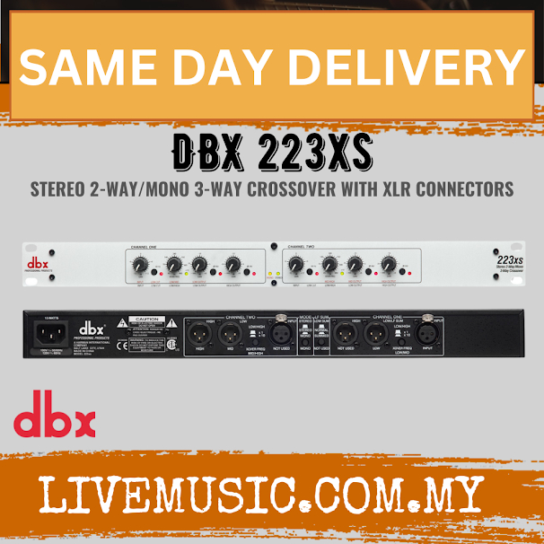 Dbx By Harman 223xs Stereo 2-Way/Mono 3-Way Crossover with XLR Connectors ( dbx223xs / dbx-223xs ...