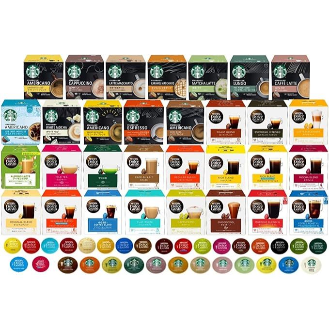 Dolce Gusto Capsules, 32 Types, 1 Each (32 Cups Total), Nescafe Share ...