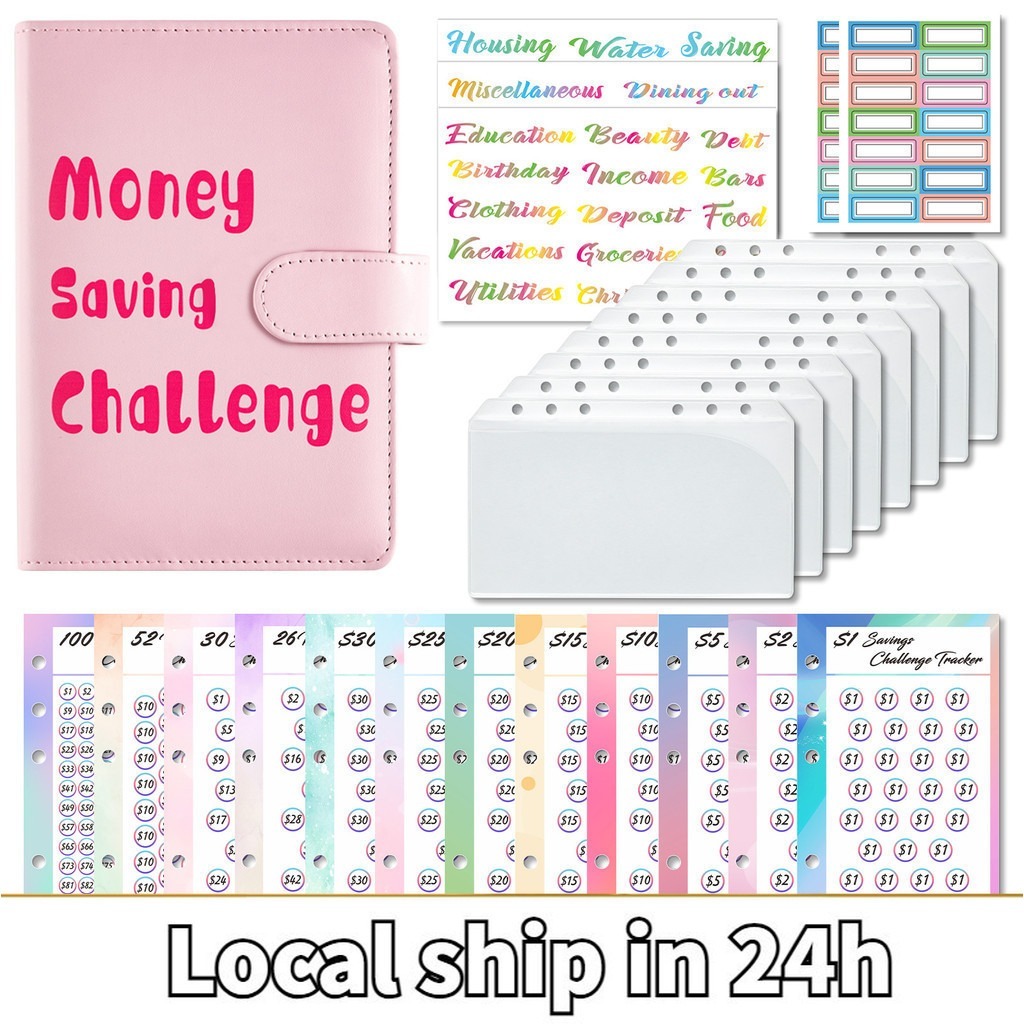 A6 Envelope Savings Challenge Saving Money Binder Savings Loose-leaf ...