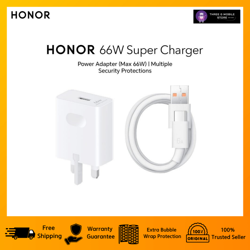 HONOR SuperCharge Power Adapter (Max 66W) - 100% Original Malaysia | Shopee Malaysia