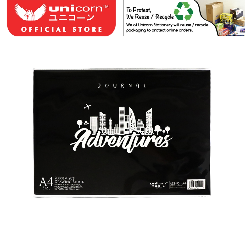 Unicorn Stationery Side Open Drawing Block UDB-901 A4 | Shopee Malaysia