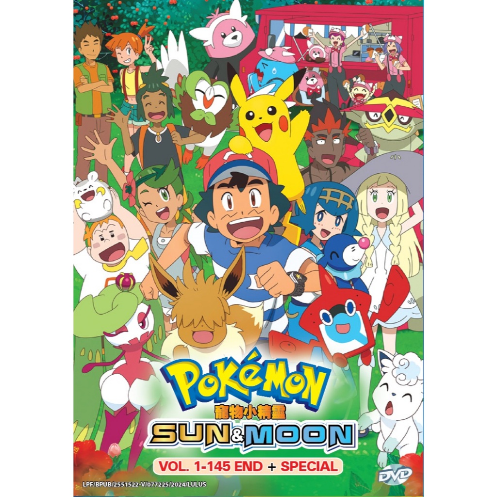 Anime DVD Pokemon Sun & Moon Complete TV Series Vol.1-145 End + Special ...