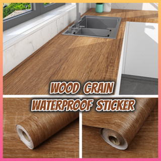 [Wallpaper🔥] Wood Design Sticker Table Top Kitchen Cabinet PVC ...