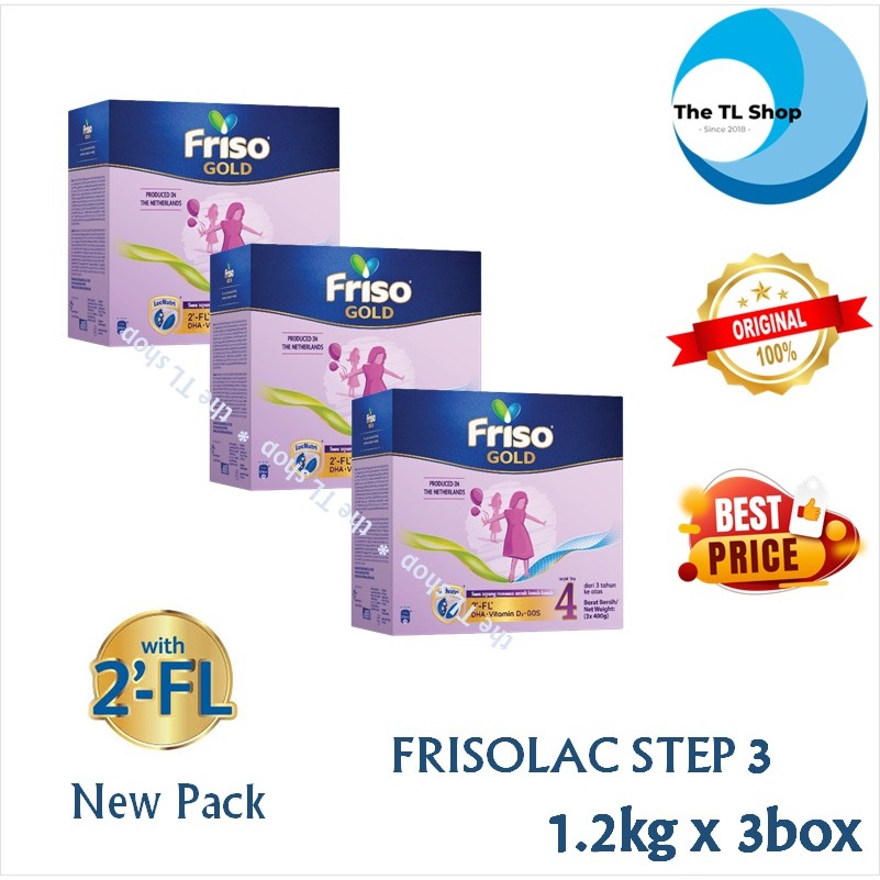 Friso Gold Step 4 (1.2Kg x 3box) Exp 1/2026 With 2FL | Shopee Malaysia
