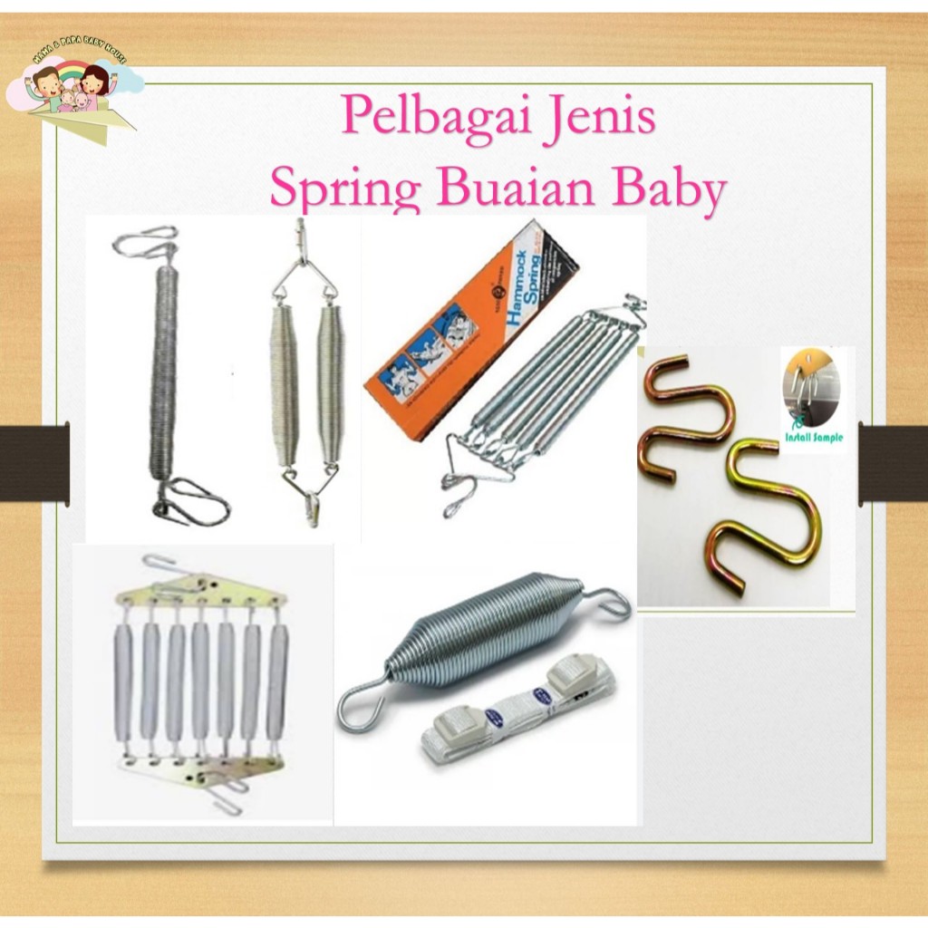 Spring Buaian Bayi Baby Spring Cot Spring 2pcs springs 5pcs springs ...