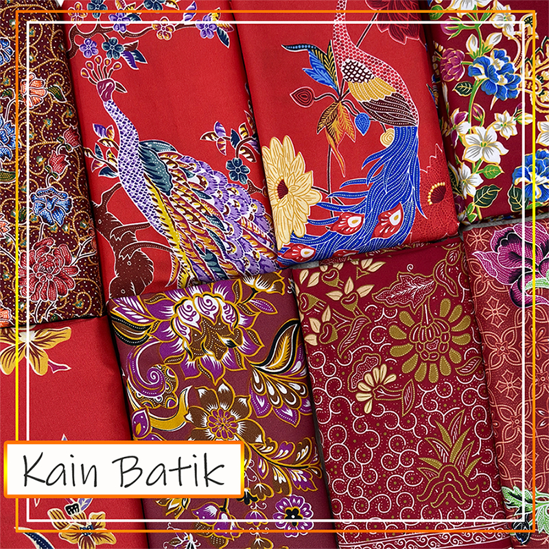 kain batik viral corak baru/kain batik merah/kain corak batik/kain ...