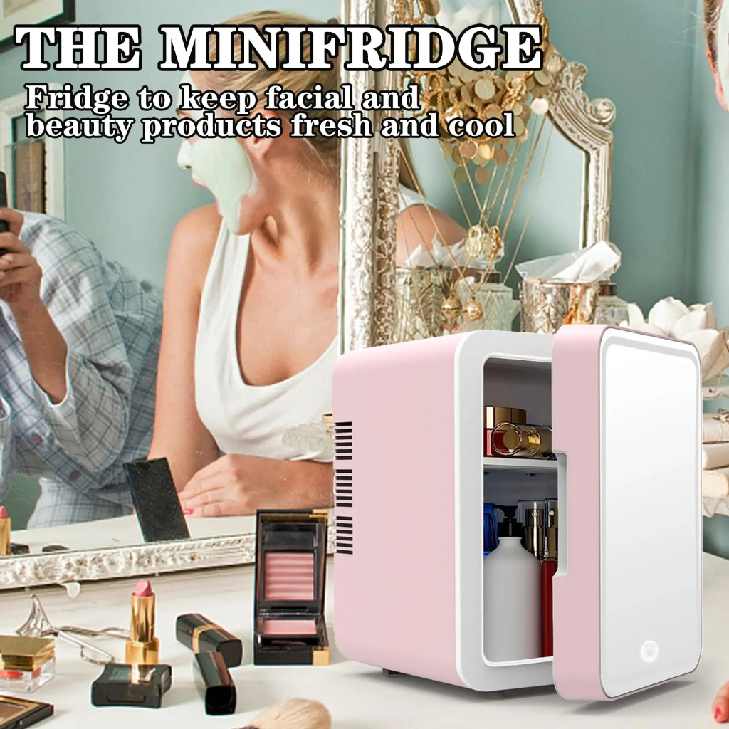 Ready Stock🔥4L Mini Fridge Mirror cosmetics refrigerator fruit beverage ...