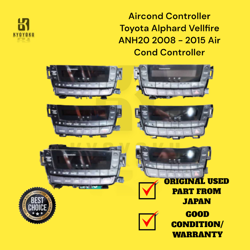 Aircond Controller Toyota Alphard Vellfire ANH20 2008 - 2015 Air Cond ...
