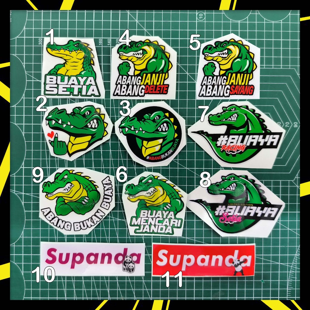 STICKER MOTOR BUAYA ABANG JANJI DELETE SAYANG BUAYA RACING SETIA ...