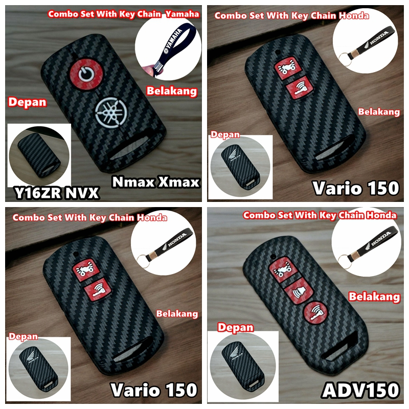 Key Cover Carbon Combo Set Cover Kunci Y15ZR Y16ZR LC135 Lagenda Ego ...