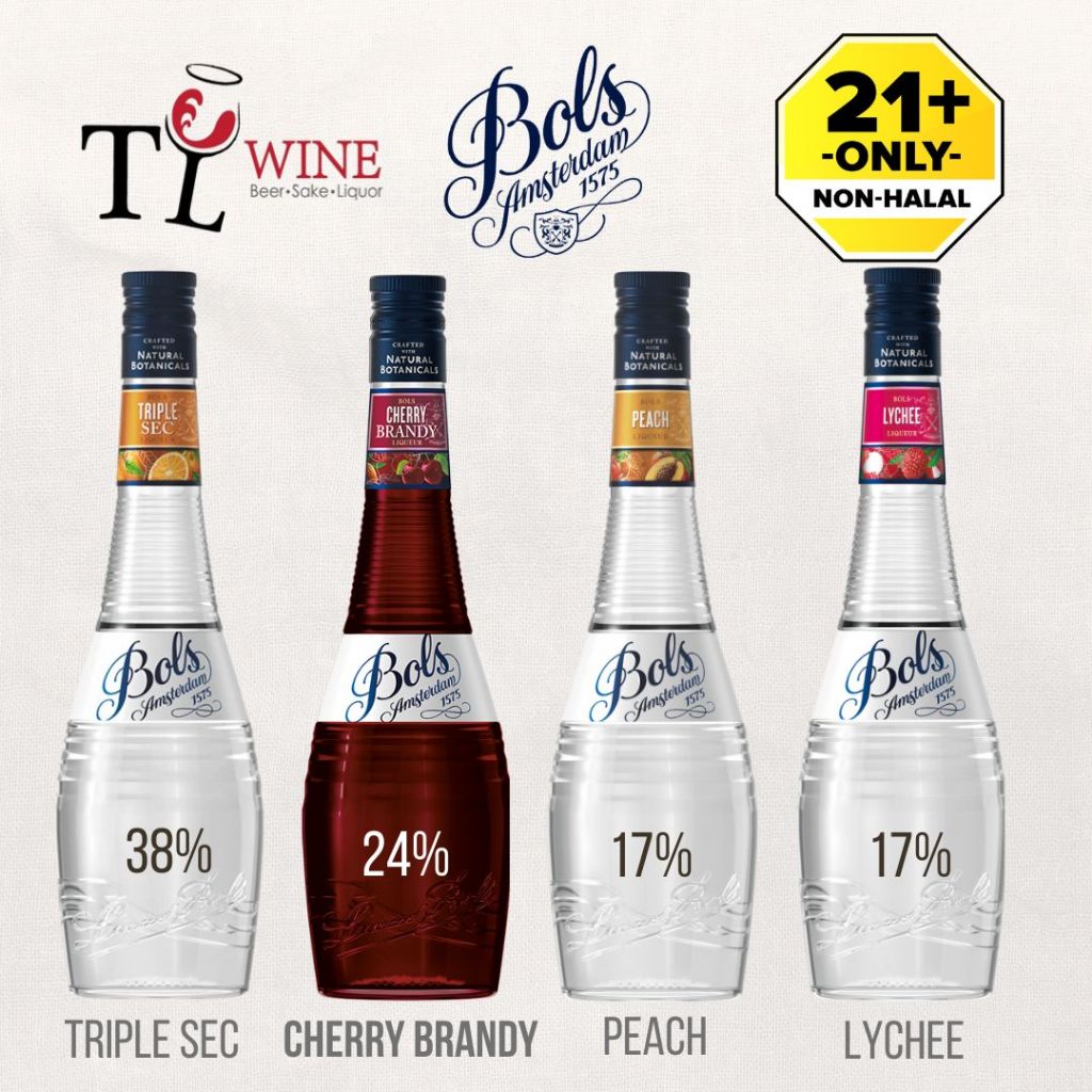 Bols Triple Sec/ Cherry Brandy/ Peach/ Lychee / Elderflower 750ml (Alc ...