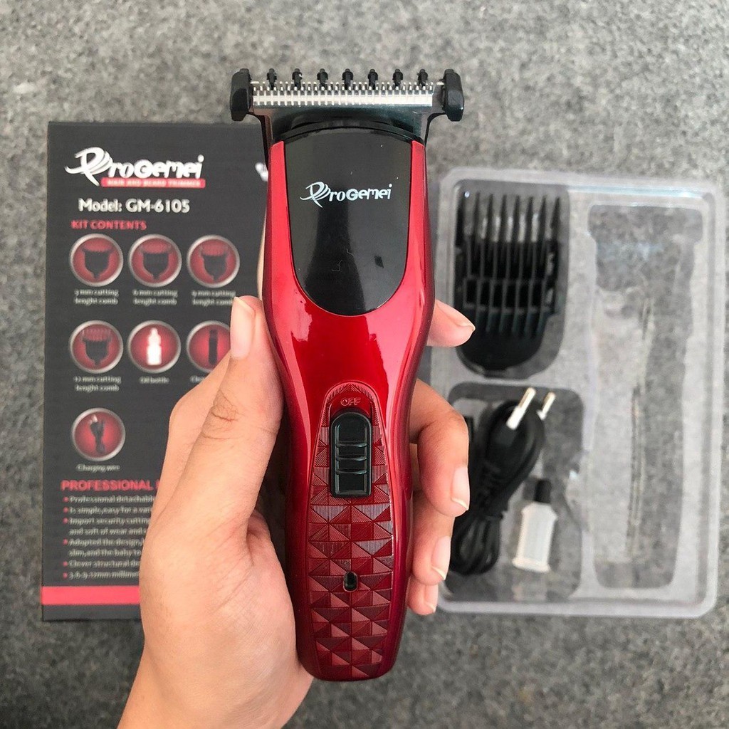 GEEMY GM-6105 HAIR TRIMMER AND BEARD Cipper Machine Potong Rambut Hair ...