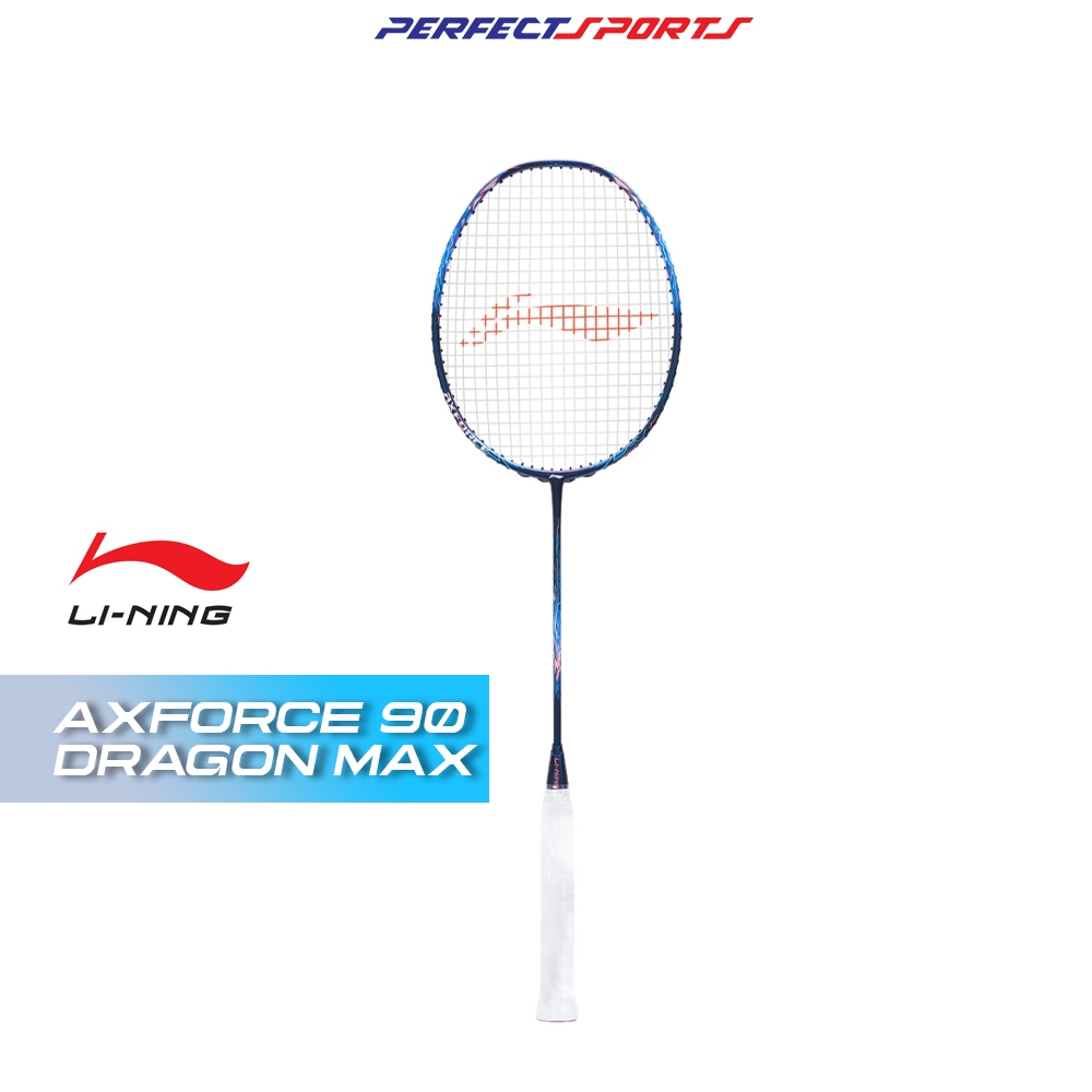 [Free String + Grip + Cover] LI-NING AXFORCE 90 DRAGON MAX NAVY BLUE ...