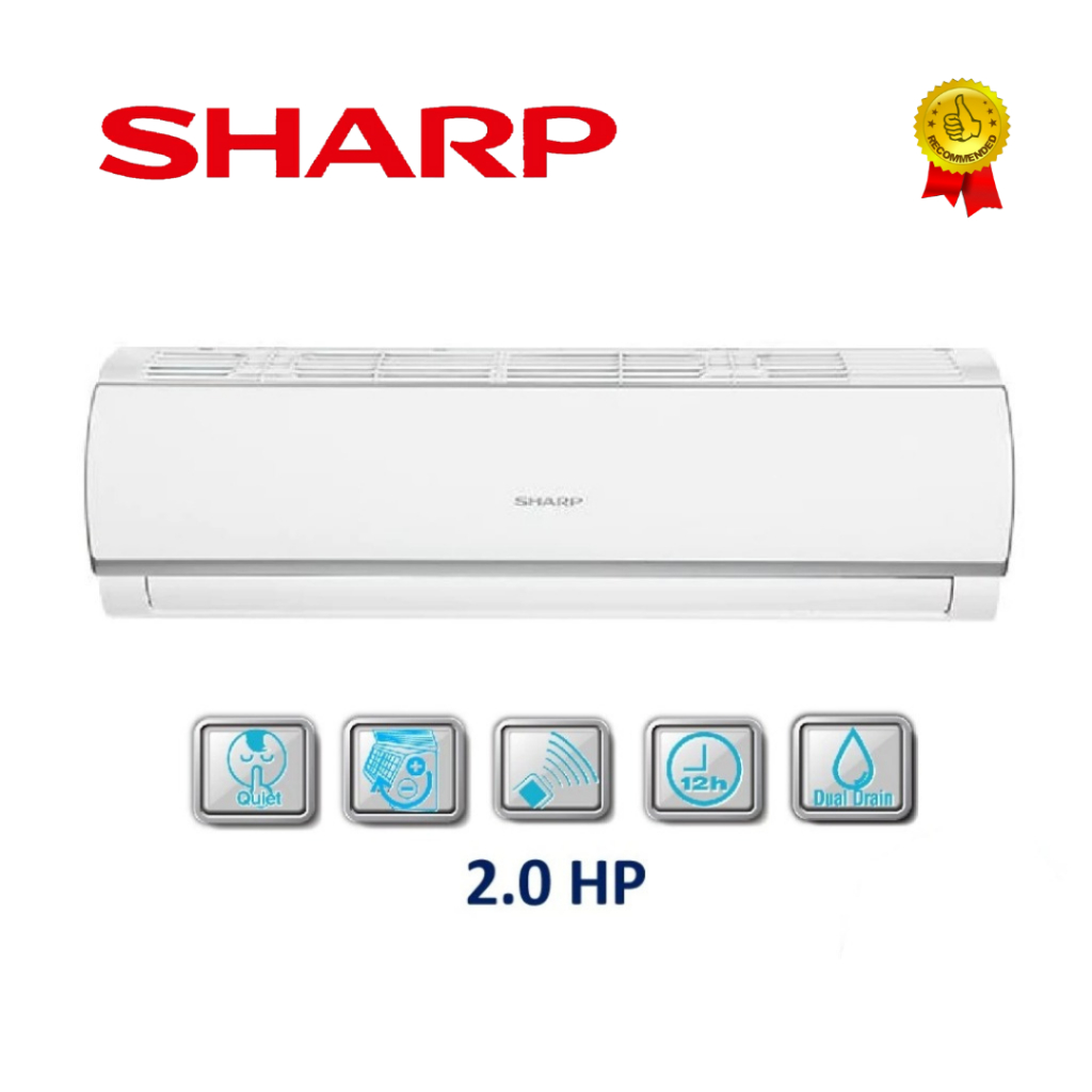 Sharp AHA18WCD2 Non Inverter R32 Air Conditioner 2.0HP / Sharp Penghawa ...