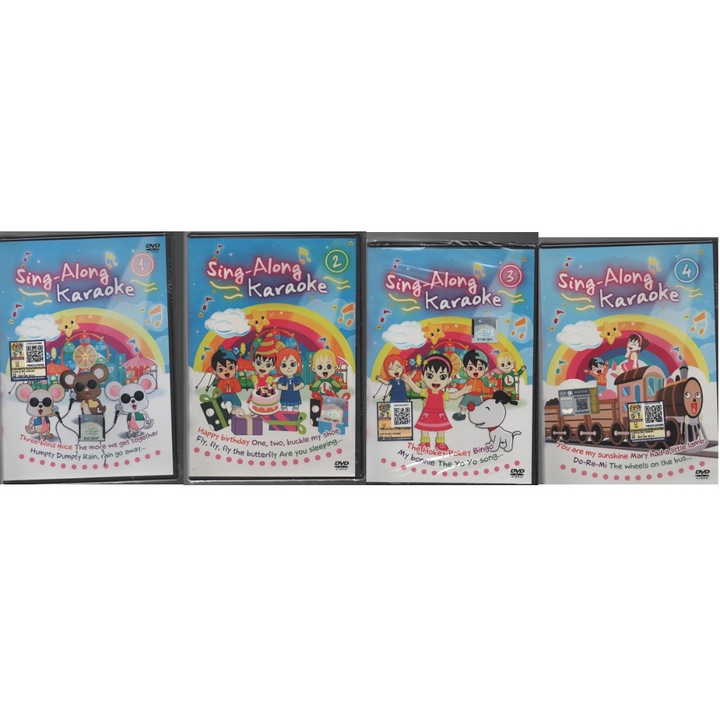 DVD Sing-Along Karaoke Vol.1-4 ( Children Song ) | Shopee Malaysia