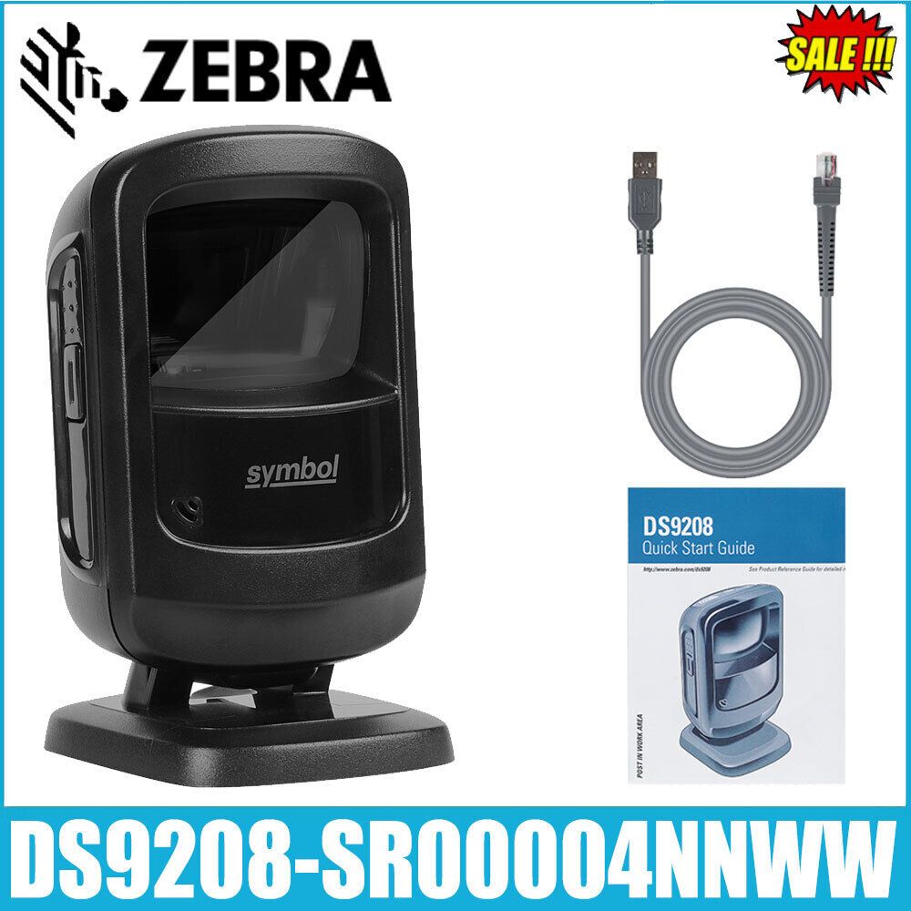Zebra Motorola Symbol DS9208 1D/2D/QR Barcode Scanner Reader Kit W/ USB ...