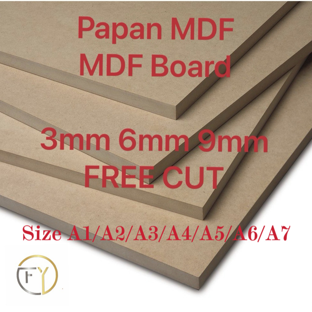 MDF Board 3mm | 6mm | 9mm | FREE CUSTOM CUT SIZE | A1 A2 A3 A4 A5 ...