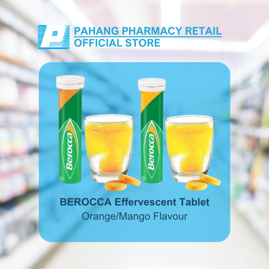 BEROCCA Effervescent Tablet Orange/Mango Flavour (15s/30s) | Shopee ...
