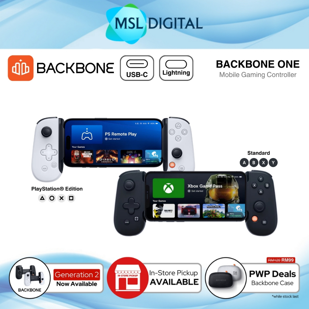 Backbone One Mobile Gaming Console | 2nd Gen (Available Connector Type ...