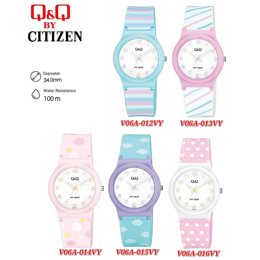 Q&Q Japan by Citizen Unisex Resin Analogue Watch VP46 / V06A | Shopee ...