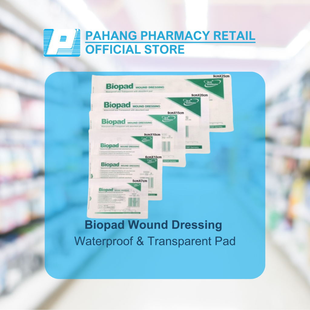Biopad Wound Dressing Waterproof & Transparent Pad 5x7cm/6x10cm/9x10cm ...
