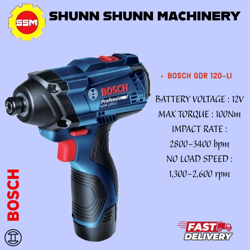 BOSCH GDR 120-LI CORDLESS IMPACT DRILL | Shopee Malaysia