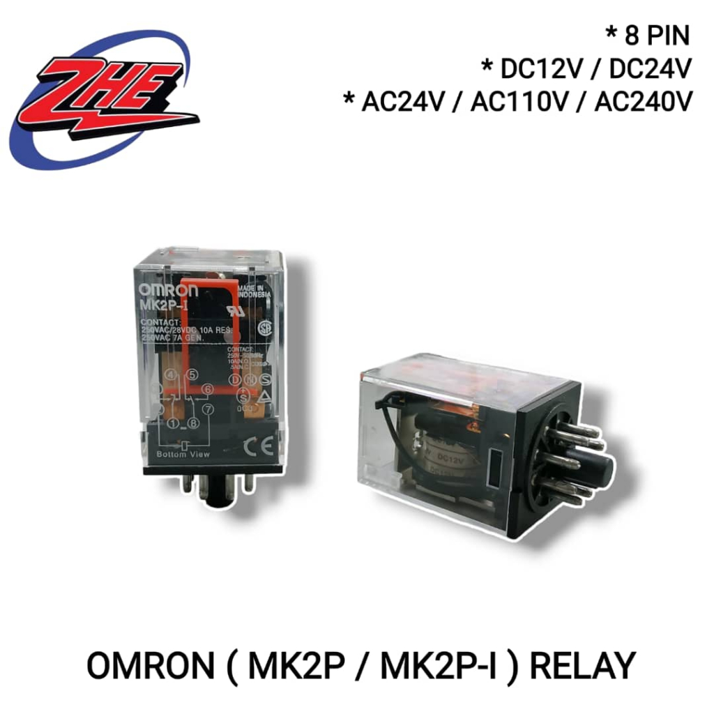 OMRON MK2P MK2P-I 8PIN DC12V DC24V AC24V AC110V AC240V POWER RELAY | Shopee Malaysia