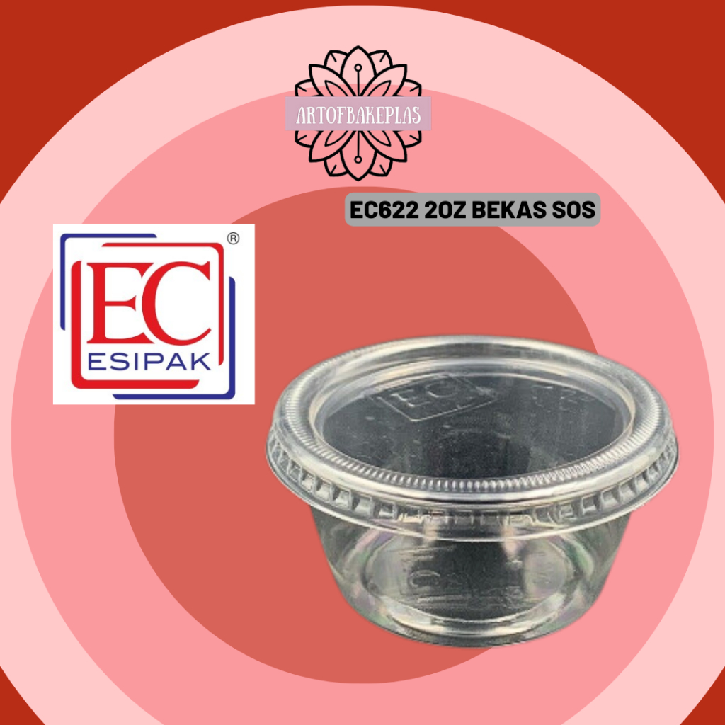 Round Container (100pcs) EC E622C - 2oz / Disposable Plastic PET Food ...